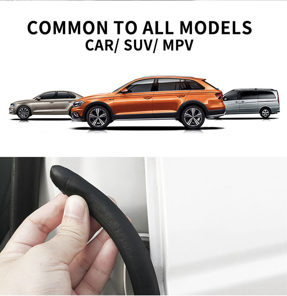 SEAMETAL Car Door Edge Protector Rubber Seal Strip B Pillar Universal Auto Soundproof Dustproof ...
