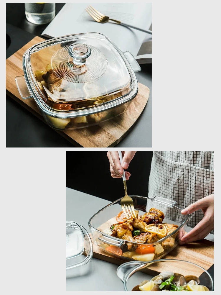 Ready stock Tempered Glass Bowl Mangkuk hidang Kaca Serving with lid ...