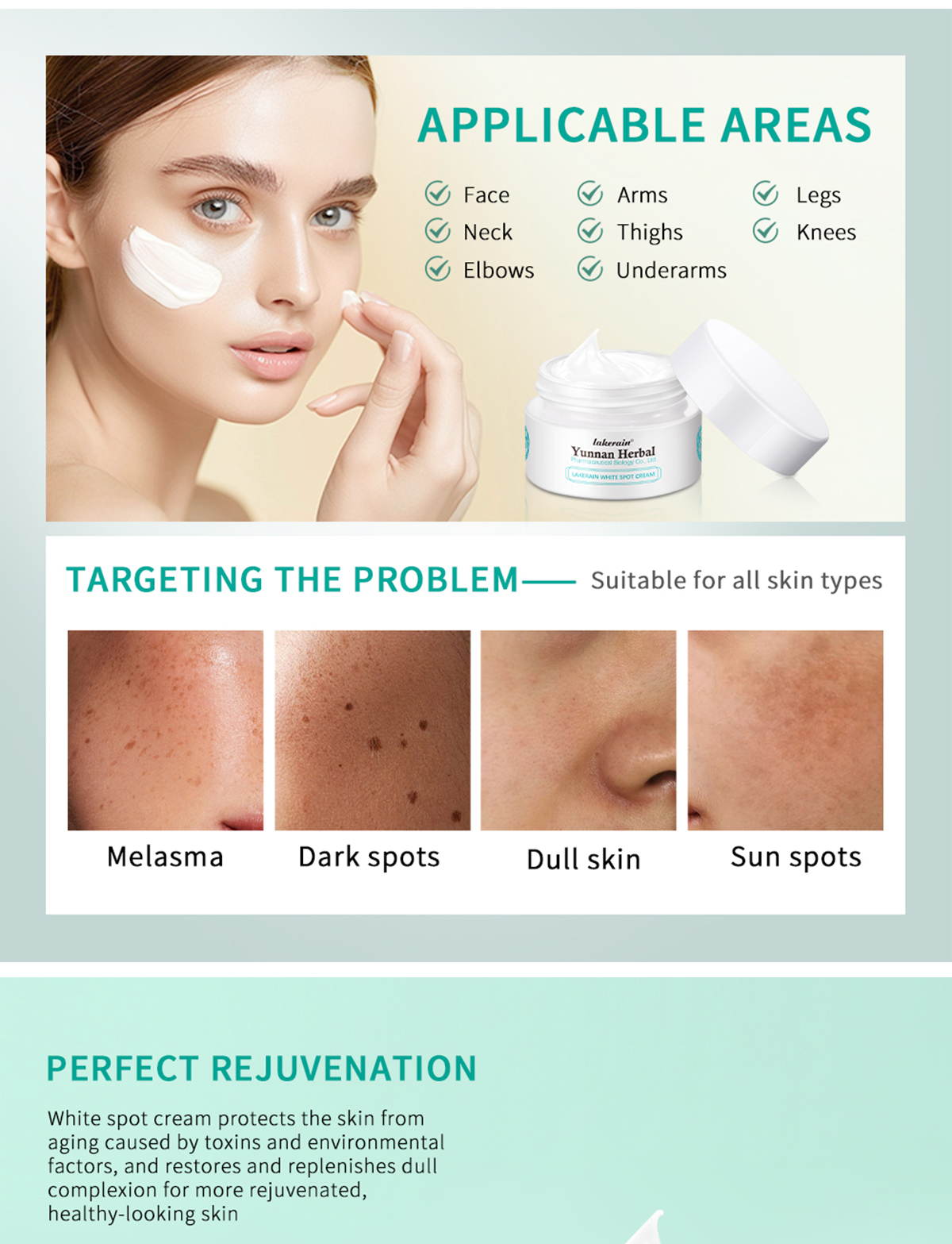 Lakerain Melasma Cream White Spot Cream Whitening Freckle Cream Remove ...