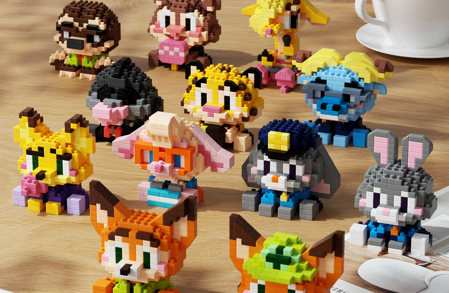 Micro particle assembled building block CLC7349-7360 animal series ...