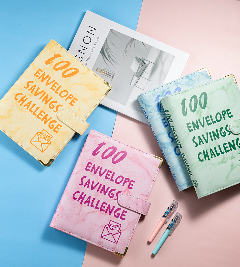 100 Day Challenge Activity Record Book Envelope Saving Money Budget ...