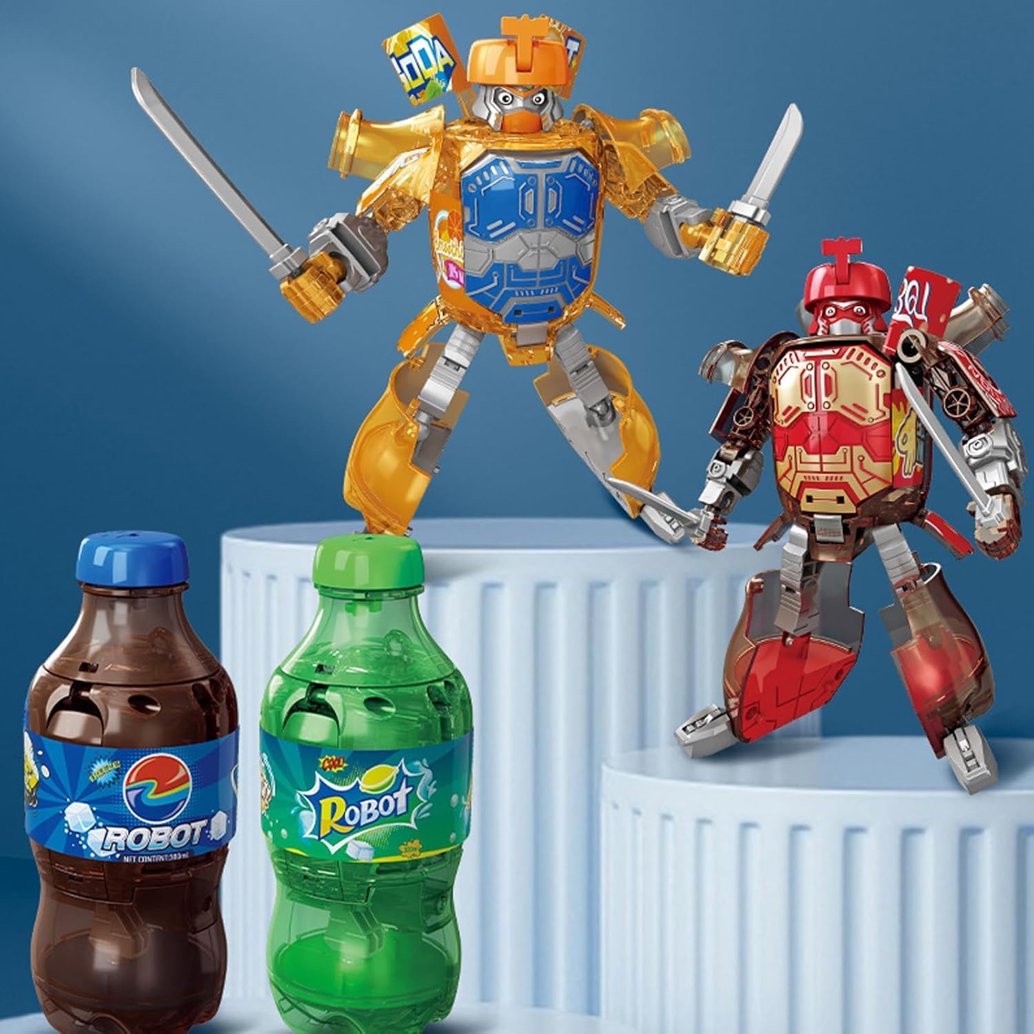 Beverage Bottles Transformer Robot Toys,New Soda Transforming Robot ...