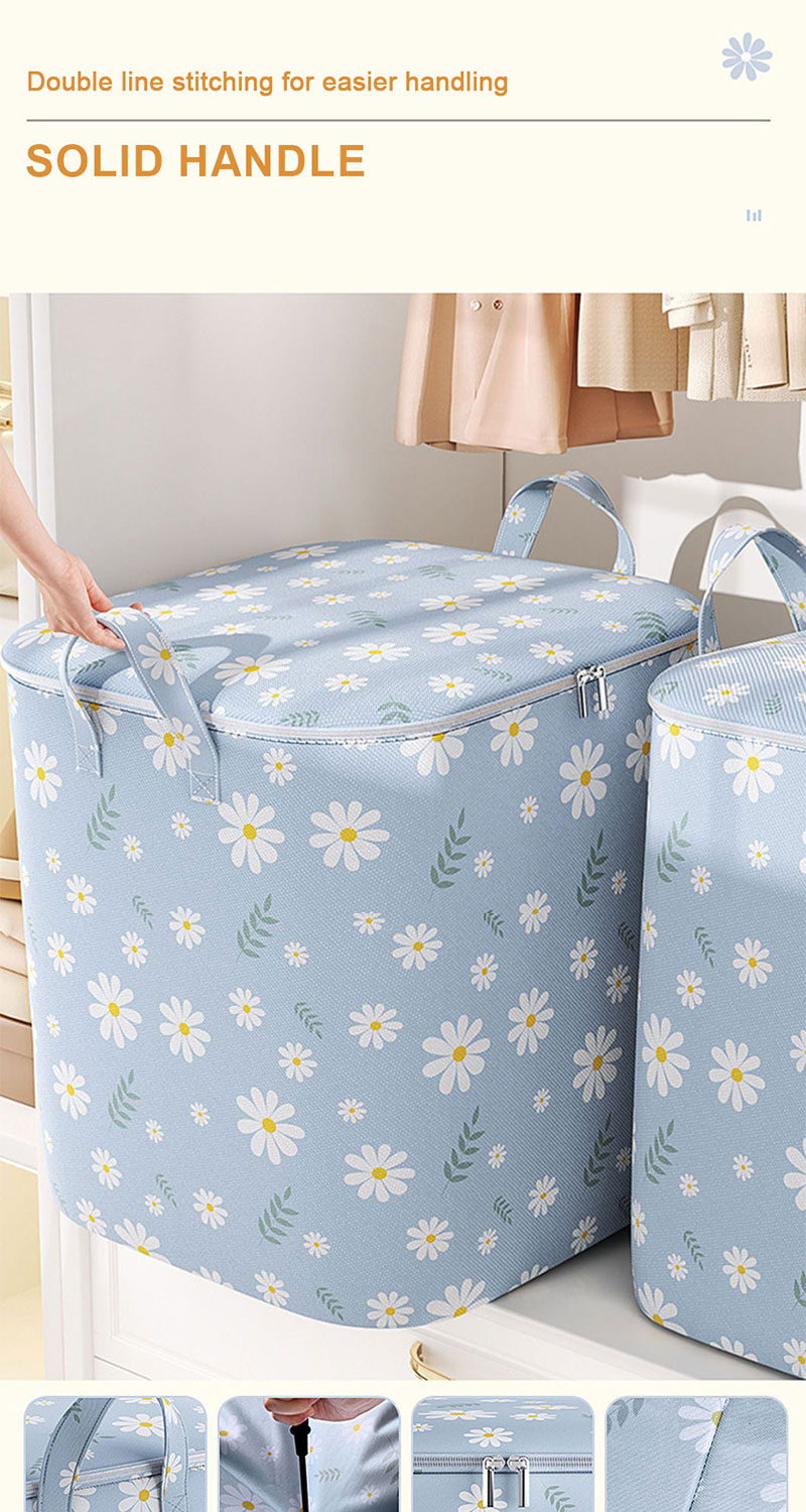 New 180/220L Daisy Storage Bag Large Storage Box Clothes Organizer ...