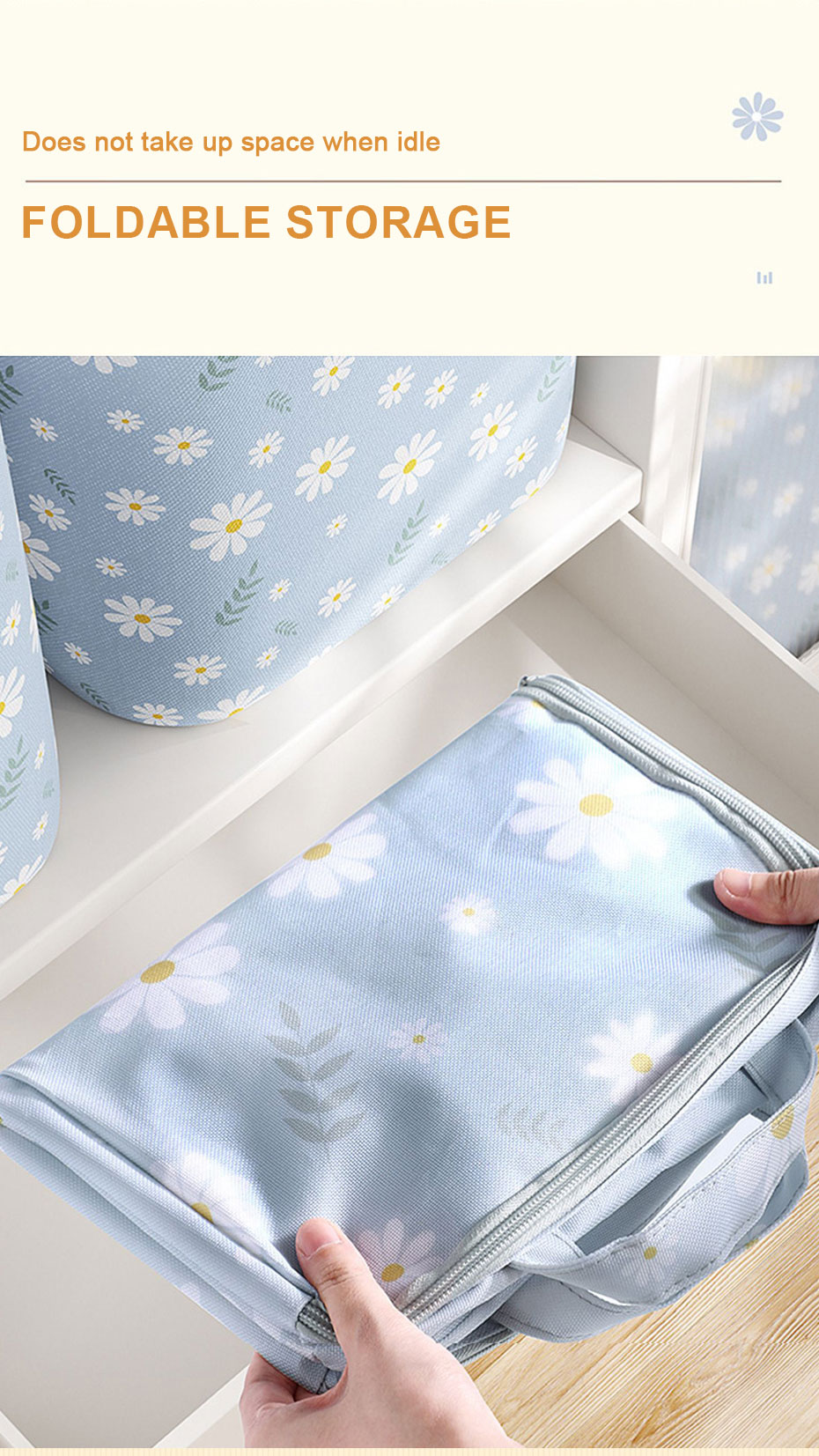 New 180/220L Daisy Storage Bag Large Storage Box Clothes Organizer ...