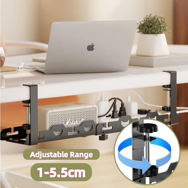 *Extendable* Under Desk Cable Management Wire Organizer Tray Pc Cabel ...