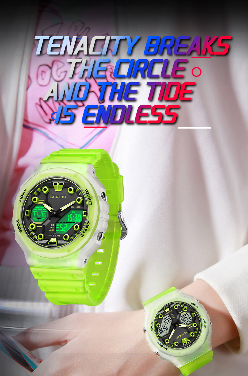 SANDA Large Dial Multifunctional Urban Waterproof Men's Watch 6200-4 ...