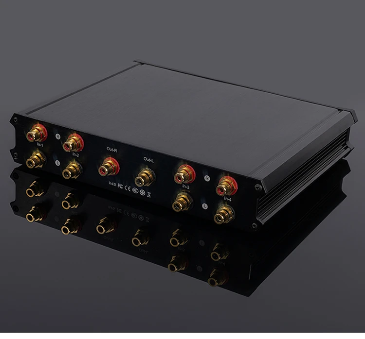 4-channel Audio Signal Input Switcher 4 select 1 passive preamp signal ...