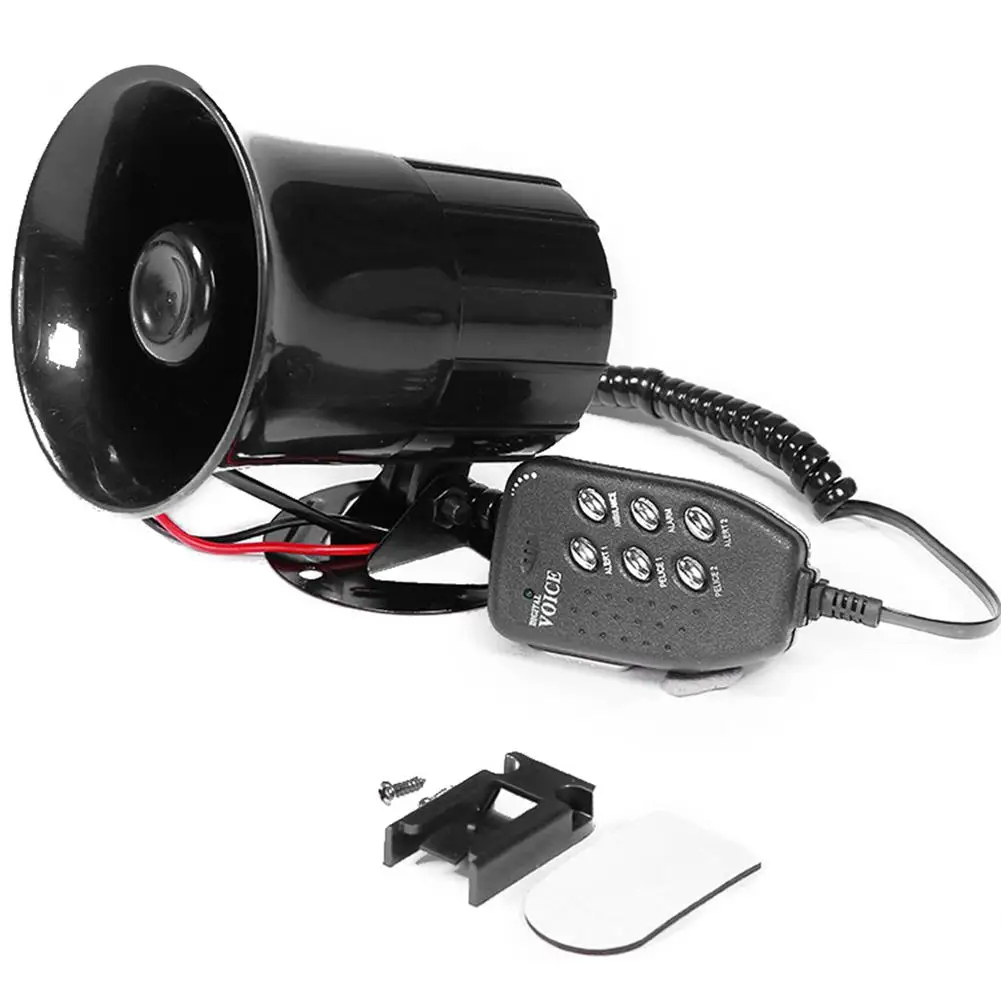 12V Motorcycle Car Auto Loud Horn 6-Tones Siren Sound 115dB Speaker ...