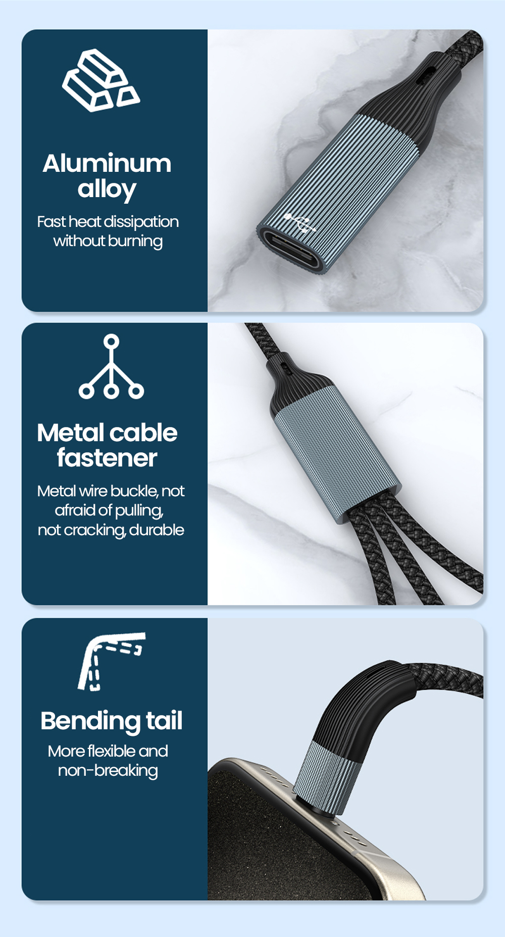 Elough USB/Type C Male to Multi Type-C Ports Multi-interface Computer ...