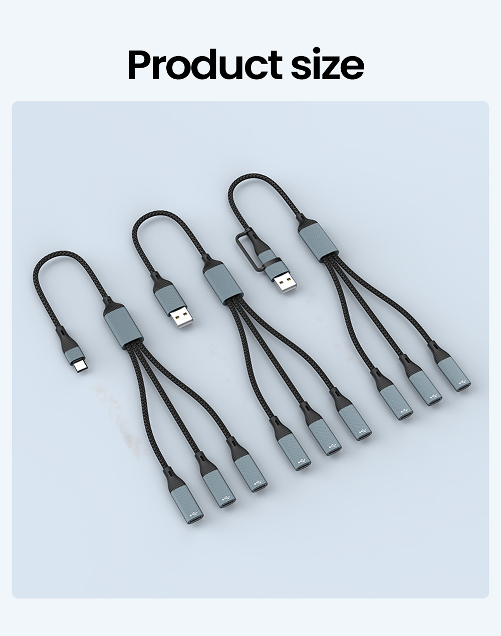 Elough USB/Type C Male to Multi Type-C Ports Multi-interface Computer ...