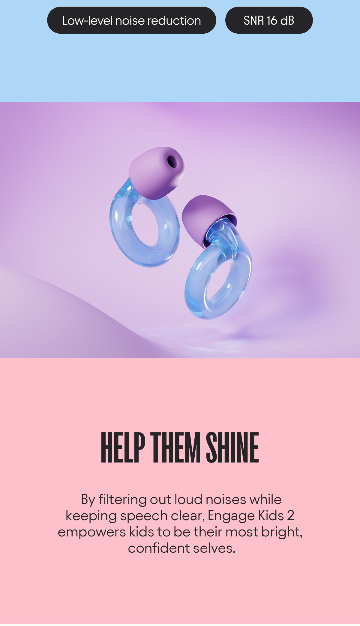 Loop Engage Kids 2 Ear Plugs (6-12yrs) – Reusable Everyday Noise Relief ...