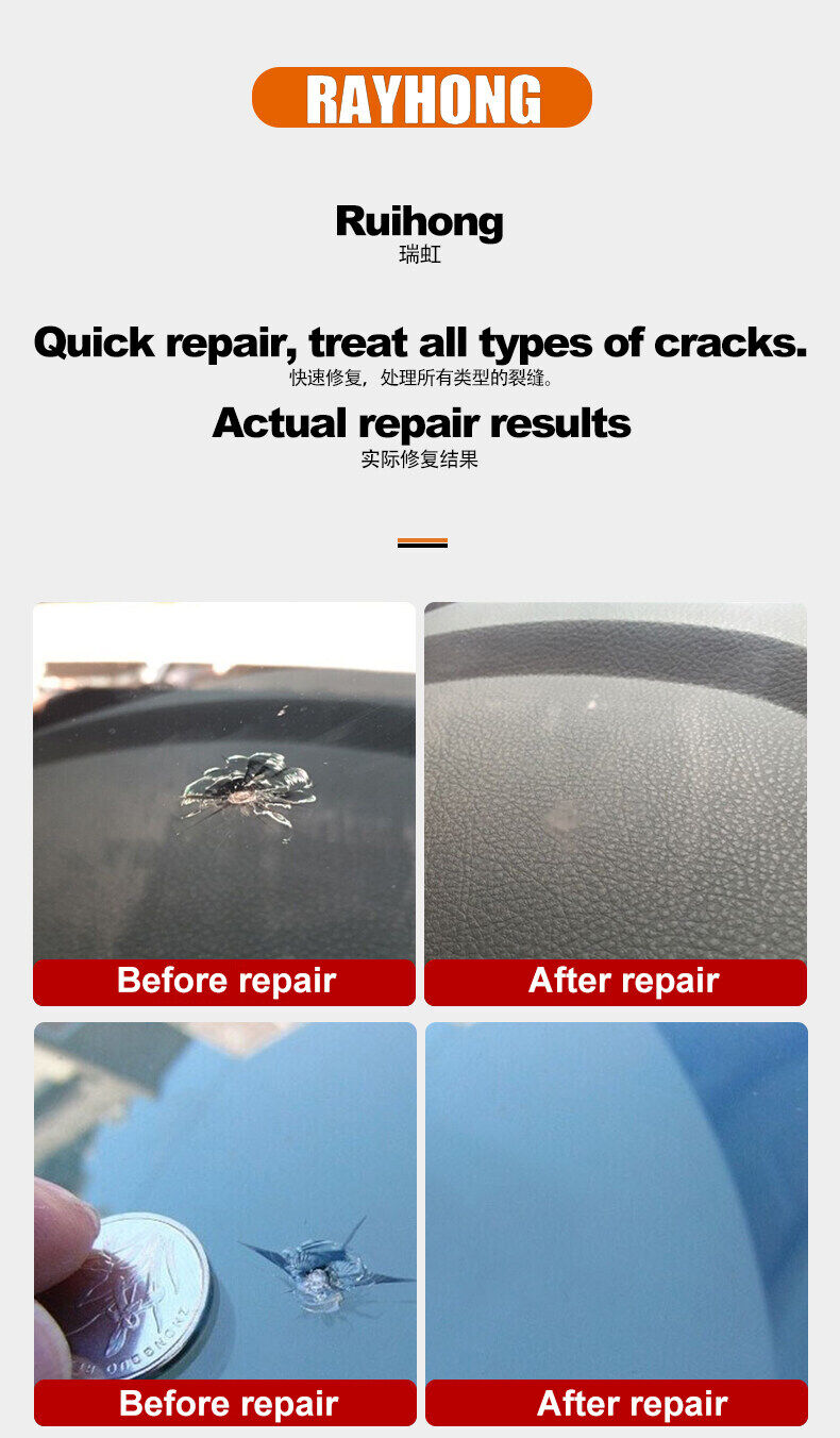 German imported Windscreen Repair Kit Gam cermin kereta retak Easy ...