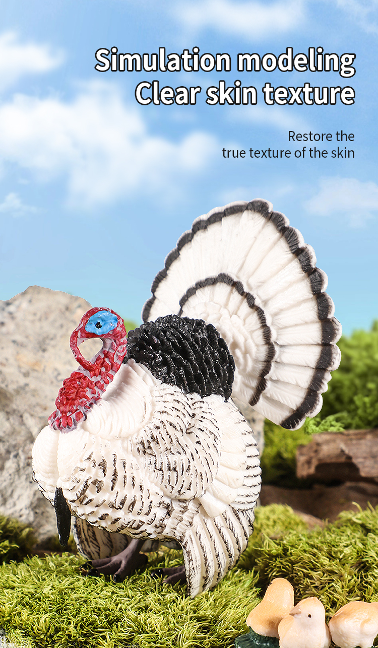 Simulated Farm Turkey Chicken Animal Toy Statue Realistic Chicken Farm ...
