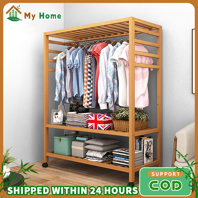 MY Home Wardrobe Clothes Almari Baju Murah Moveable Wardrobe Cabinet ...