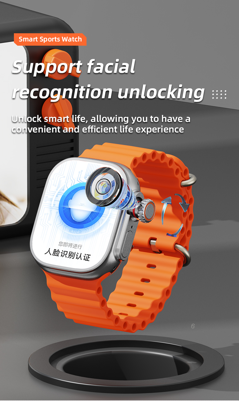 5G Smart Watch SIM Card Wifi 180° Camera GPS Playstore Amoled Ultra S10 ...