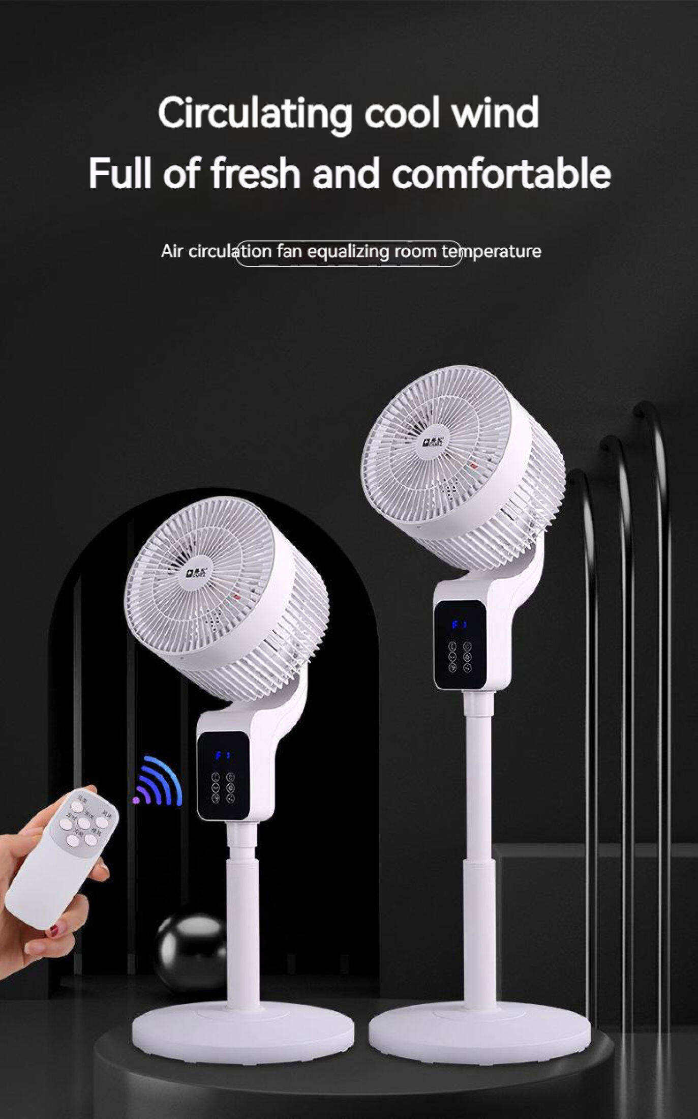 G2E Fan, 36-Inch Air Circulation Fan, Remote Control Multi-Speed Remote ...