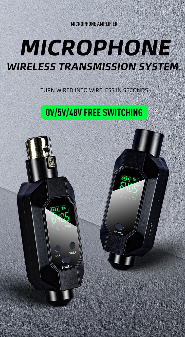 UHF Wireless Microphone Transmission Receiver System Wired Mic to ...