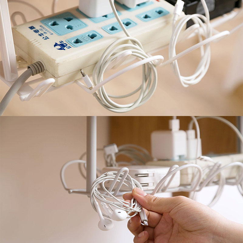 Under Desk Cable Management Rack No Punching Under Desk Wire Row ...