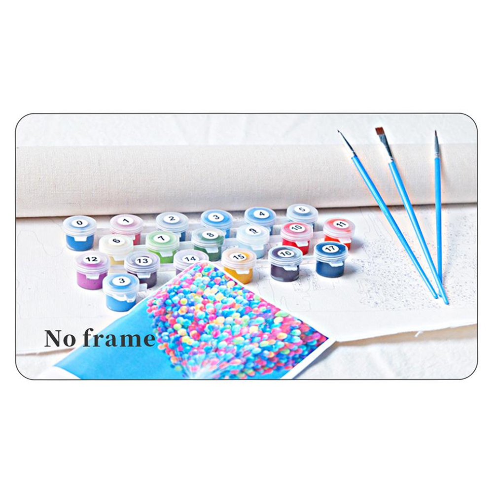 【ORFON】40×50cm canvas painting/paint by number/Pond Lotus/Flowers and plants/diy painting/living ...