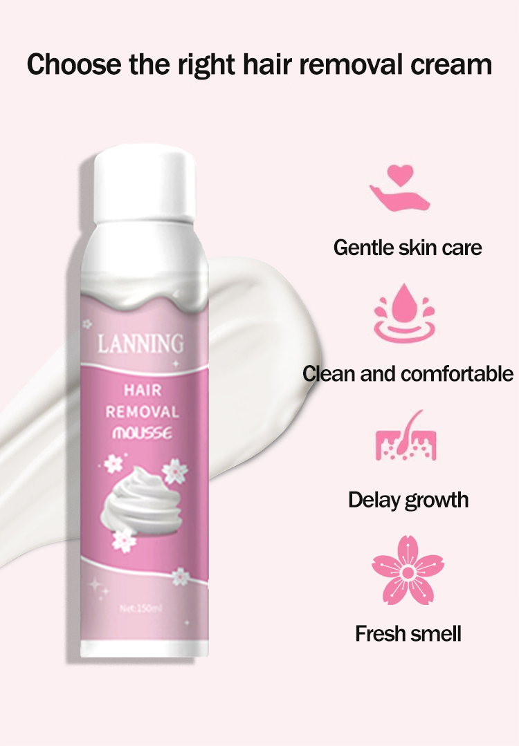 【Hot-selling product】 Lanning hair removal mousse spray hair removal ...