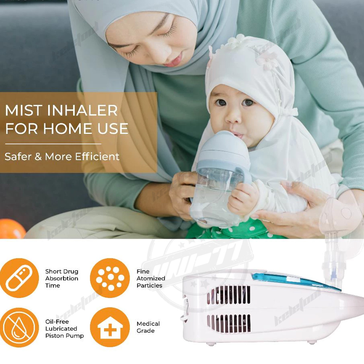 inhaler spray steamer medical Mesin Nebulizer For adults /Kids Asthma ...