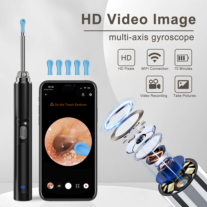 Ear wax cleaning tool ear cleaner APP visual cerdas ear wax removal ear ...