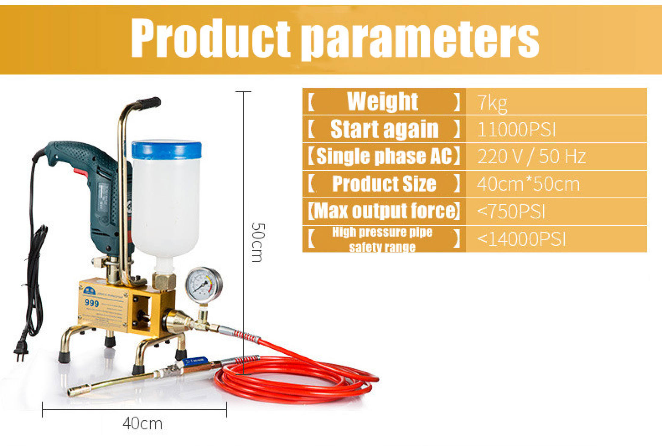 Electric Injection Pu Pump / Polyurethane Foam Grouting Leak Steel ...