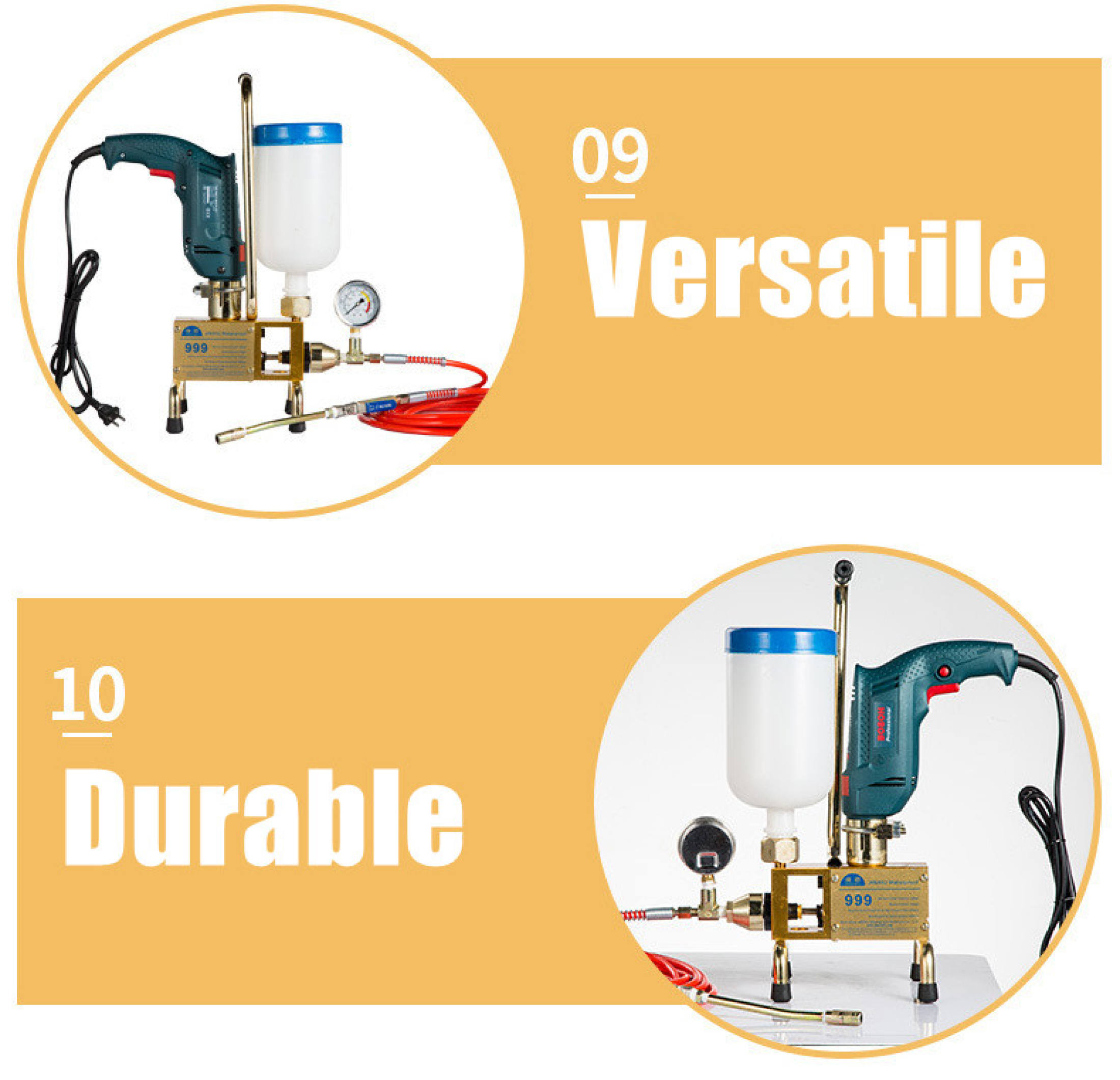 Electric Injection Pu Pump / Polyurethane Foam Grouting Leak Steel ...