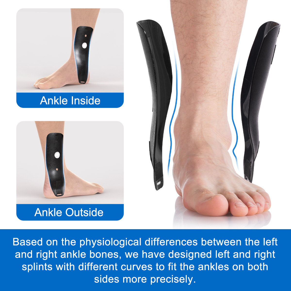 VELPEAU Ankle Brace - Stirrup Ankle Splint - Adjustable Rigid ...