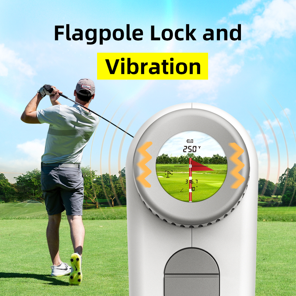 REVASRI Golf Laser Rangefinder with Slope Switch 1000Y Golf Laser Range Finder with Flag Lock ...