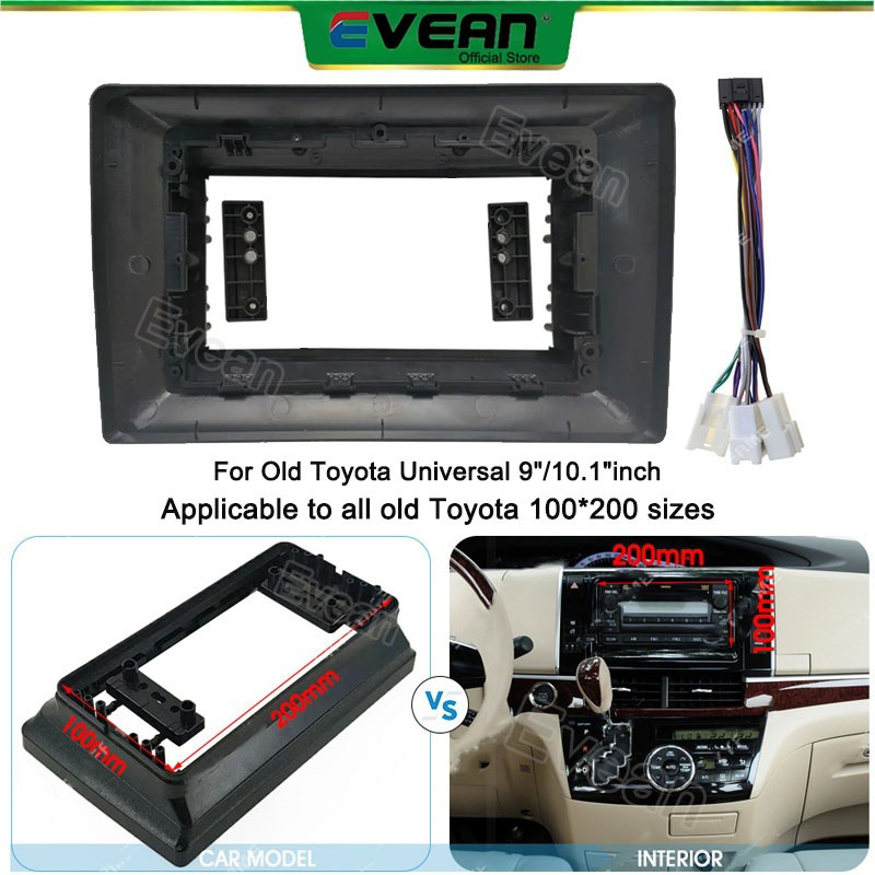 For Old Toyota Universal Android Radio Player Casing 9"/10.1" Dashboard ...