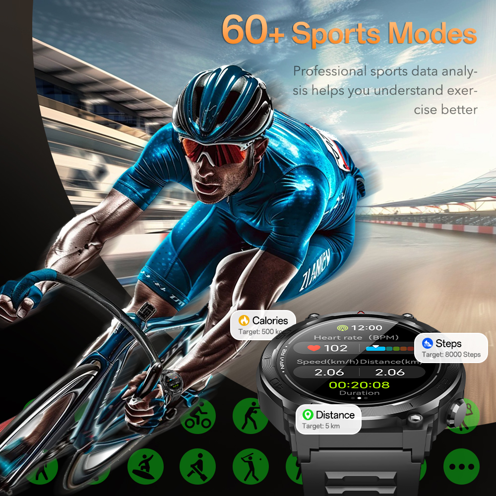 Aolon NAVI R2 Smartwatch Running Pace Sports GPS Tracker Custom ...