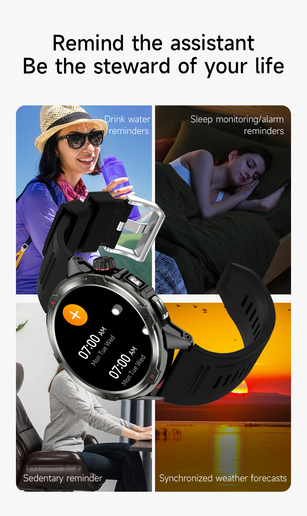 Aolon Tetra R4 Jam Smart Watch Man Original AGPS AMOLED Screen AOD ...