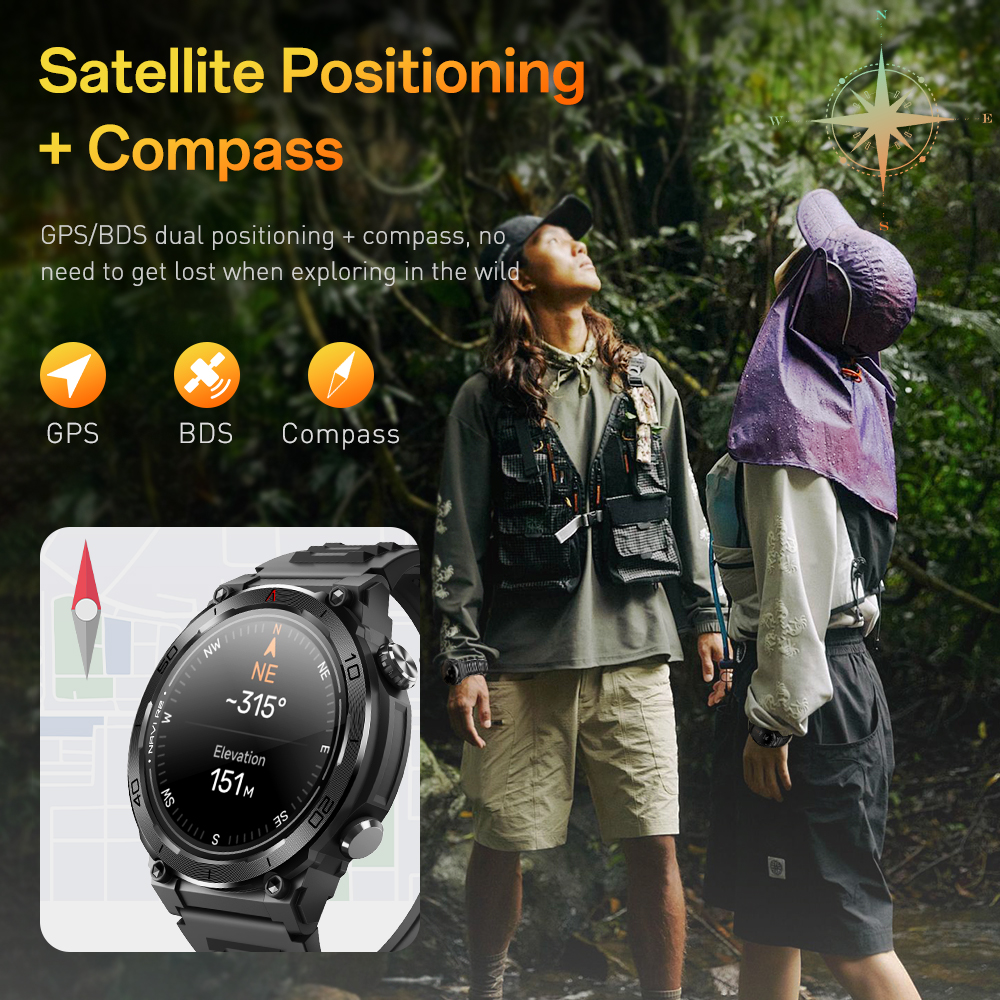 Aolon NAVI R2 Smartwatch Running Pace Sports GPS Tracker Custom ...
