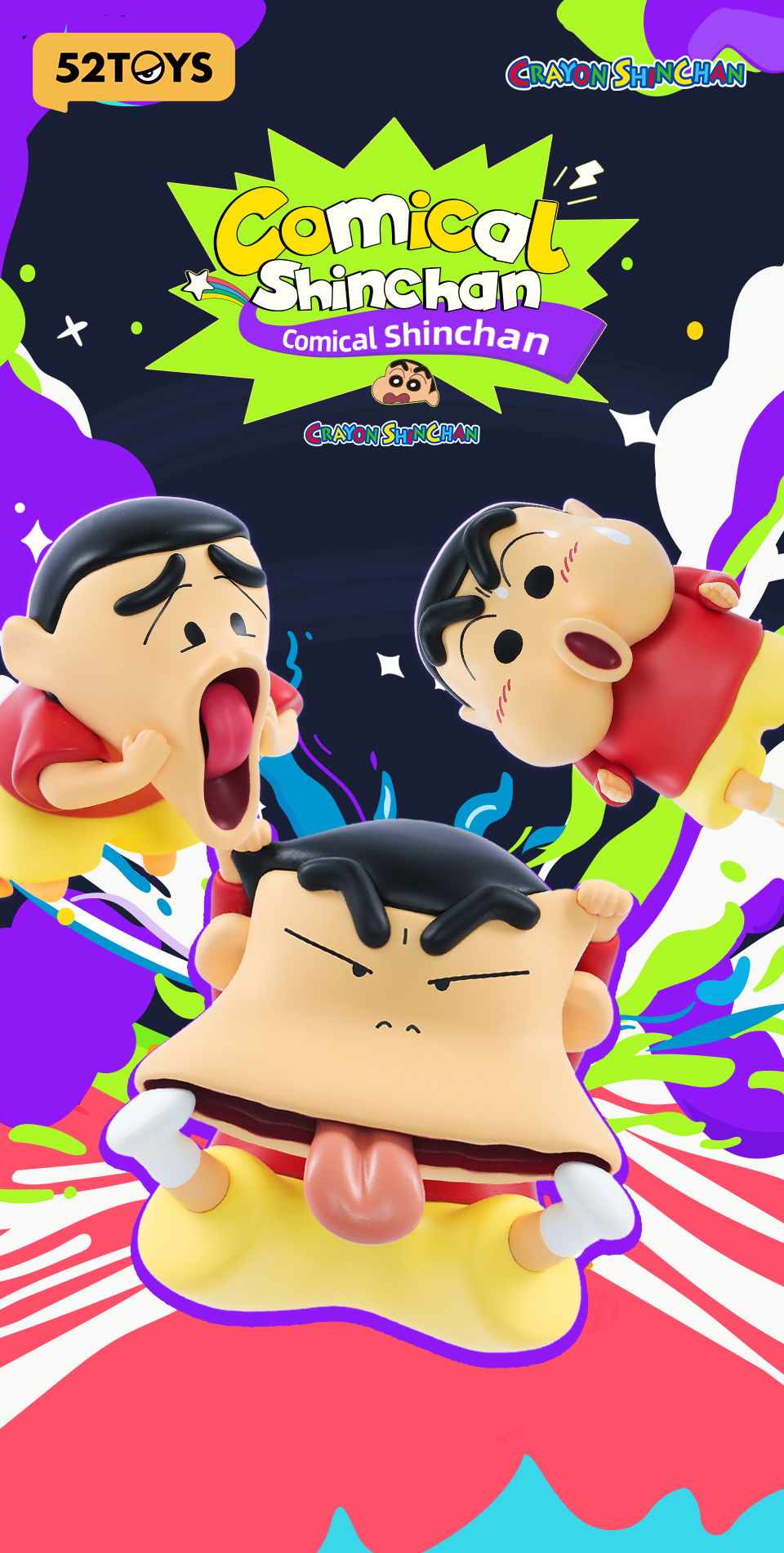 52TOYS Crayon Shinchan Comical Shinchan Series Blind Box Figure Toy ...