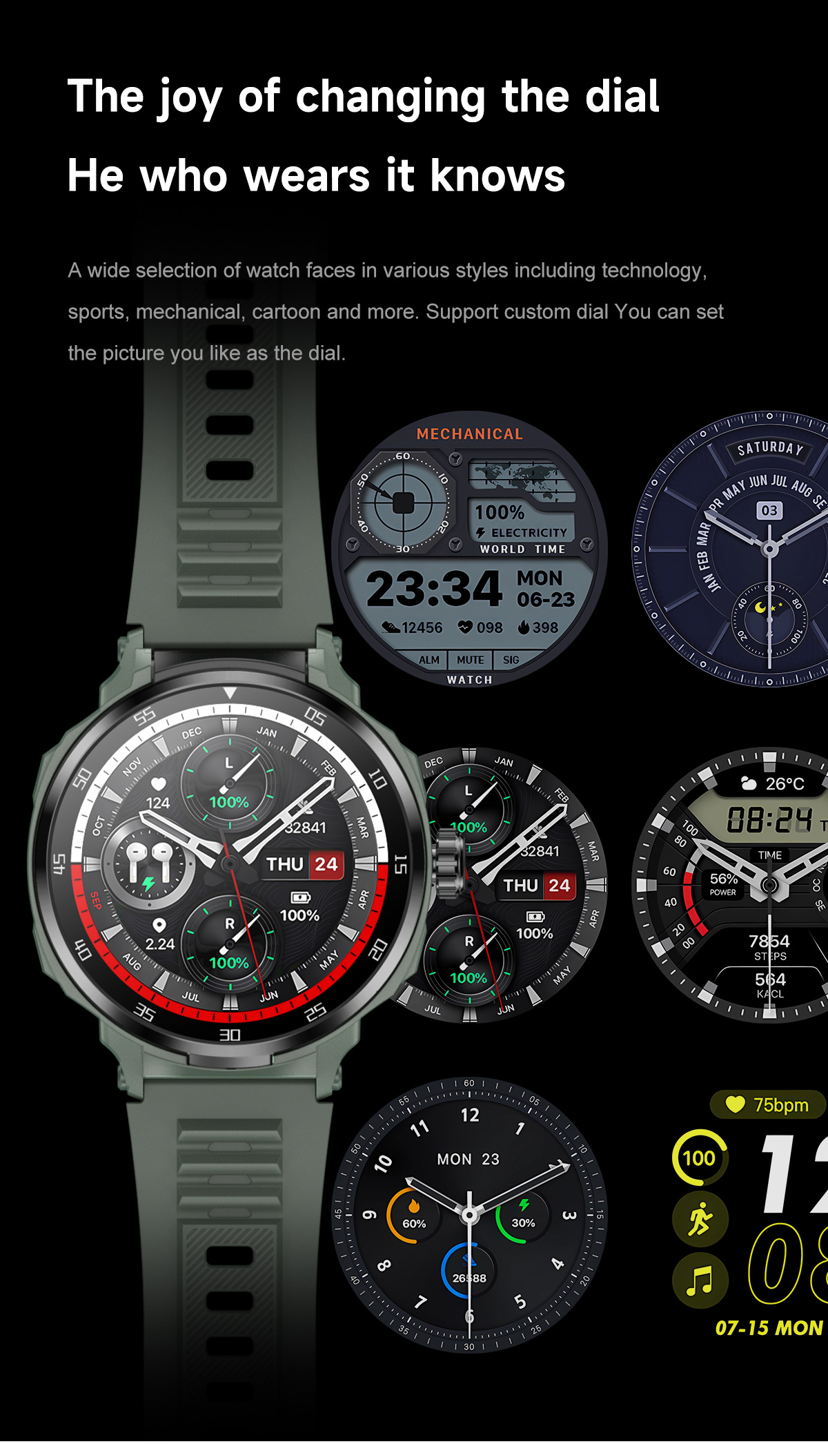 Headset Smart Watch Men TWS 2 in 1 Wireless BluetoothCall Earphone NFC ...