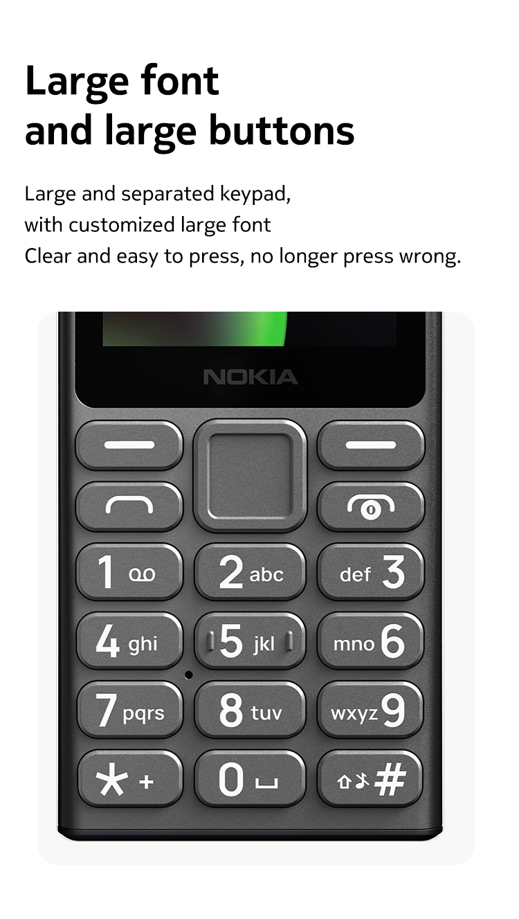 Nokia 125 4G Basic Phone Original 2.4'' Dispaly Type-C Rear Cam with ...