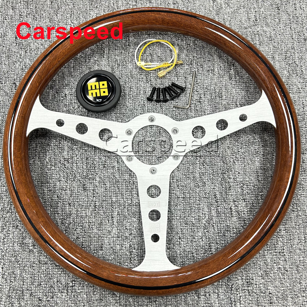 MOMO Wood Style Steering Wheel Universal 14inch 350mm HERITAGE LINE ...