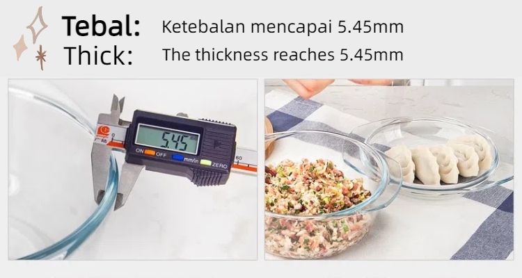 Ready stock Tempered Glass Bowl Mangkuk hidang Kaca Serving with lid ...