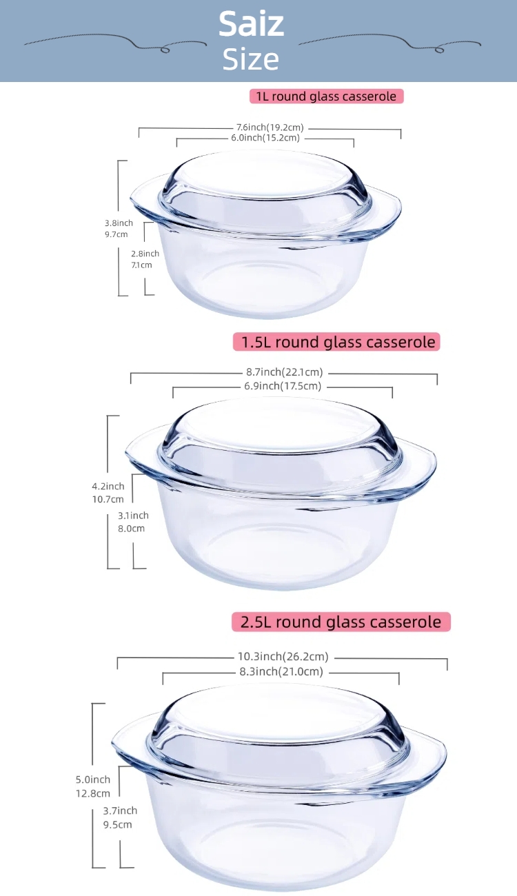 Ready stock Tempered Glass Bowl Mangkuk hidang Kaca Serving with lid ...