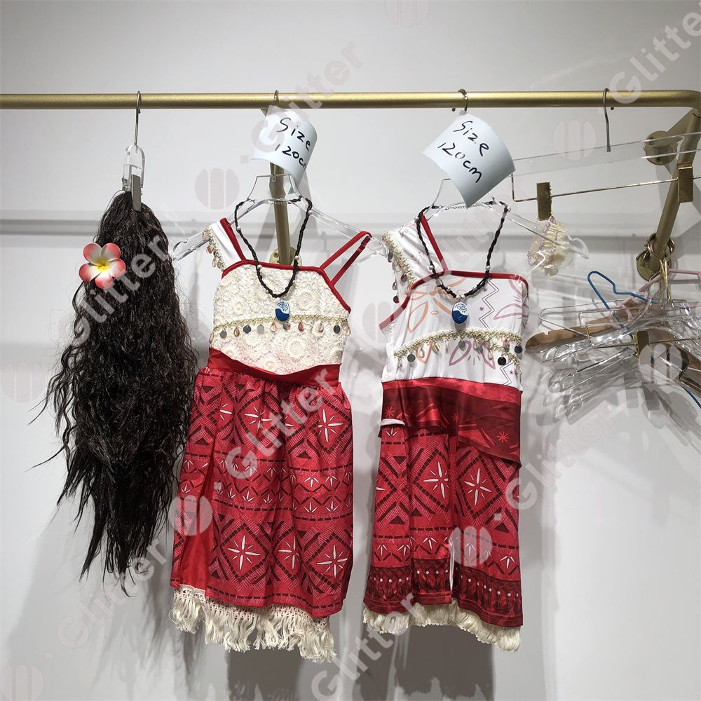 Disney Movie Moana 2 Cosplay Costume for Kids Girl Lace Sling Tassel ...