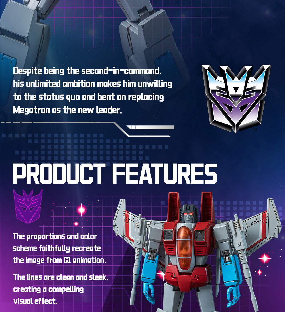 YOLOPARK AMK PRO Series Transformers G1 Starscream Model Kit 19cm ...