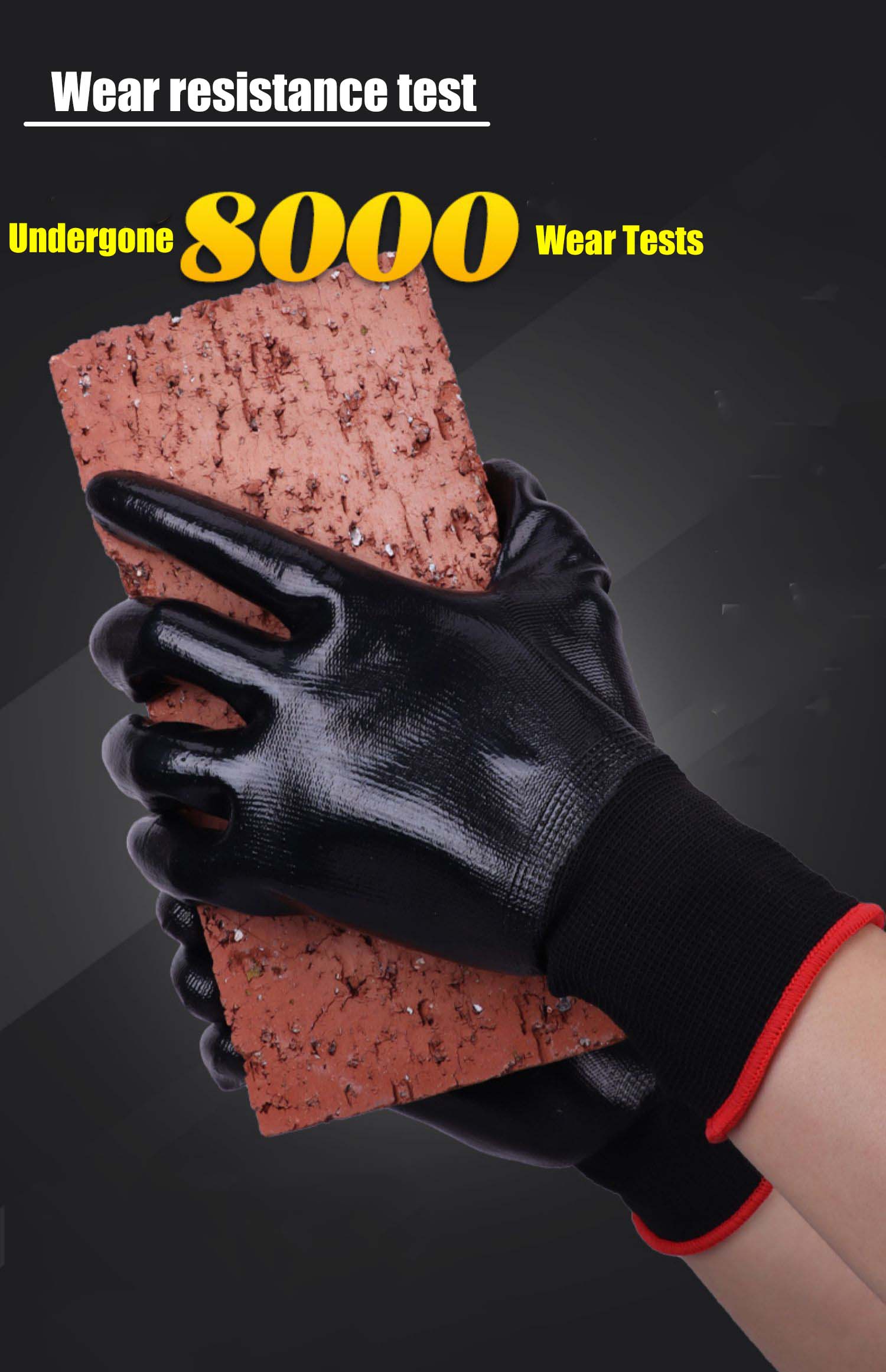Multi-Purpose Glove heavy duty work 24 pairs of Black Nitrile coated ...