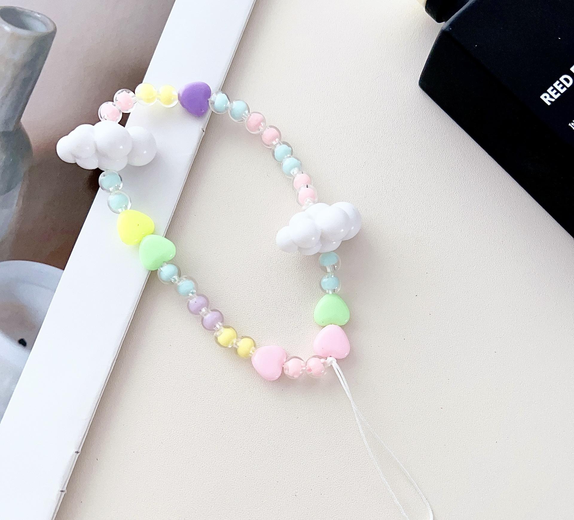 FDD 3 A variety of cute beaded mobile phone chain acrylic anti-lost ...