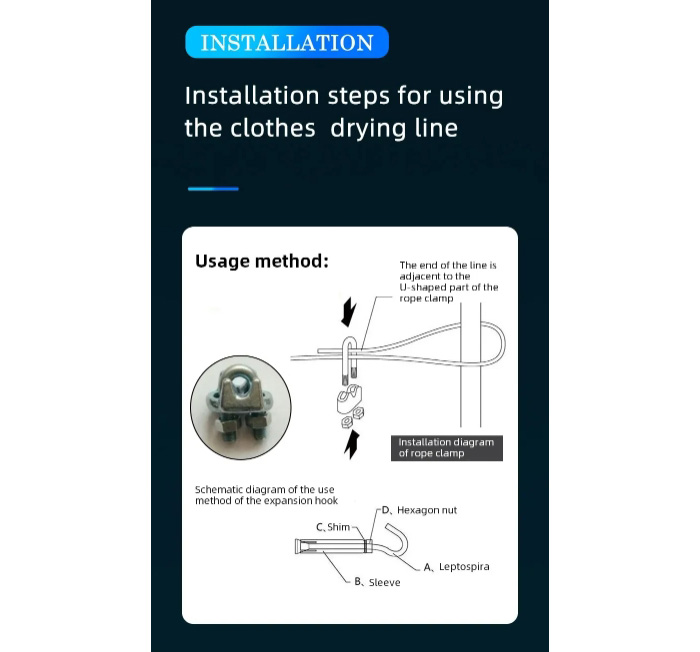 Clothesline drying quilt outdoor stainless steel plastic-coated steel ...