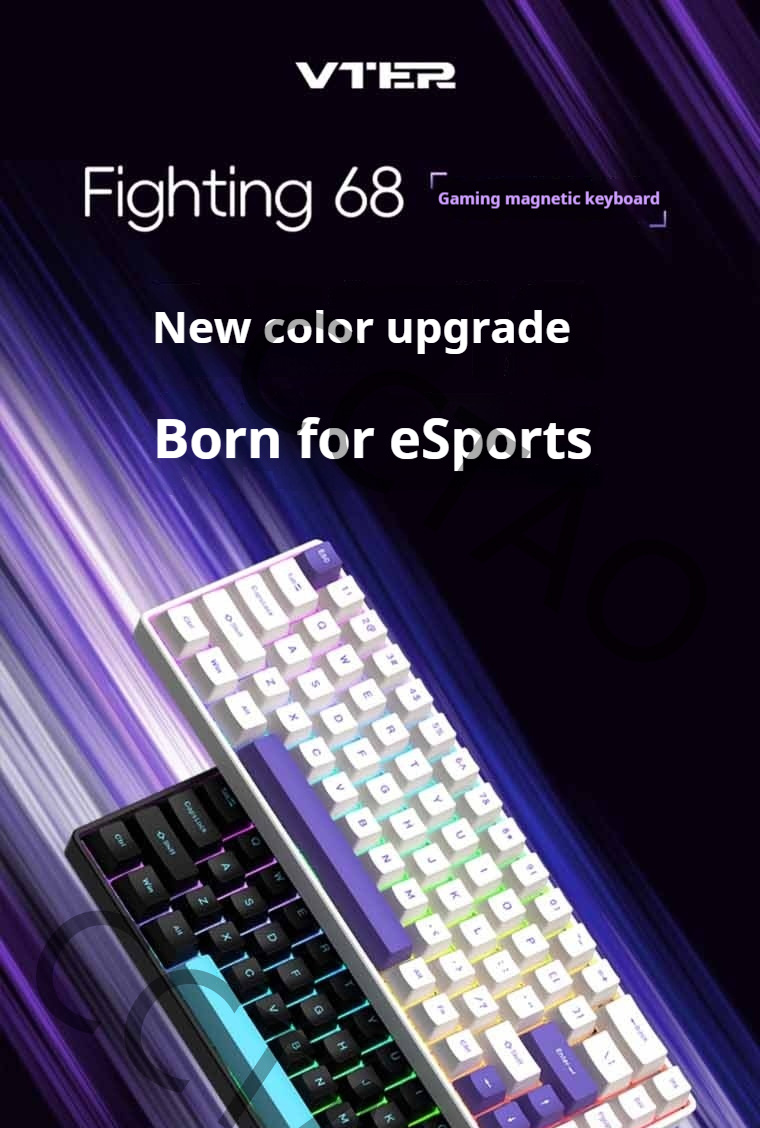 VTER Fighting 68 wired magnetic axis esports mechanical keyboard, 8k ...