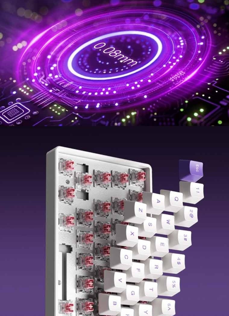 VTER Fighting 68 wired magnetic axis esports mechanical keyboard, 8k ...