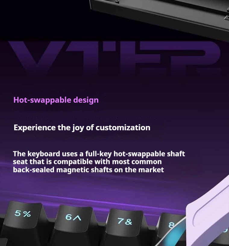 VTER Fighting 68 wired magnetic axis esports mechanical keyboard, 8k ...