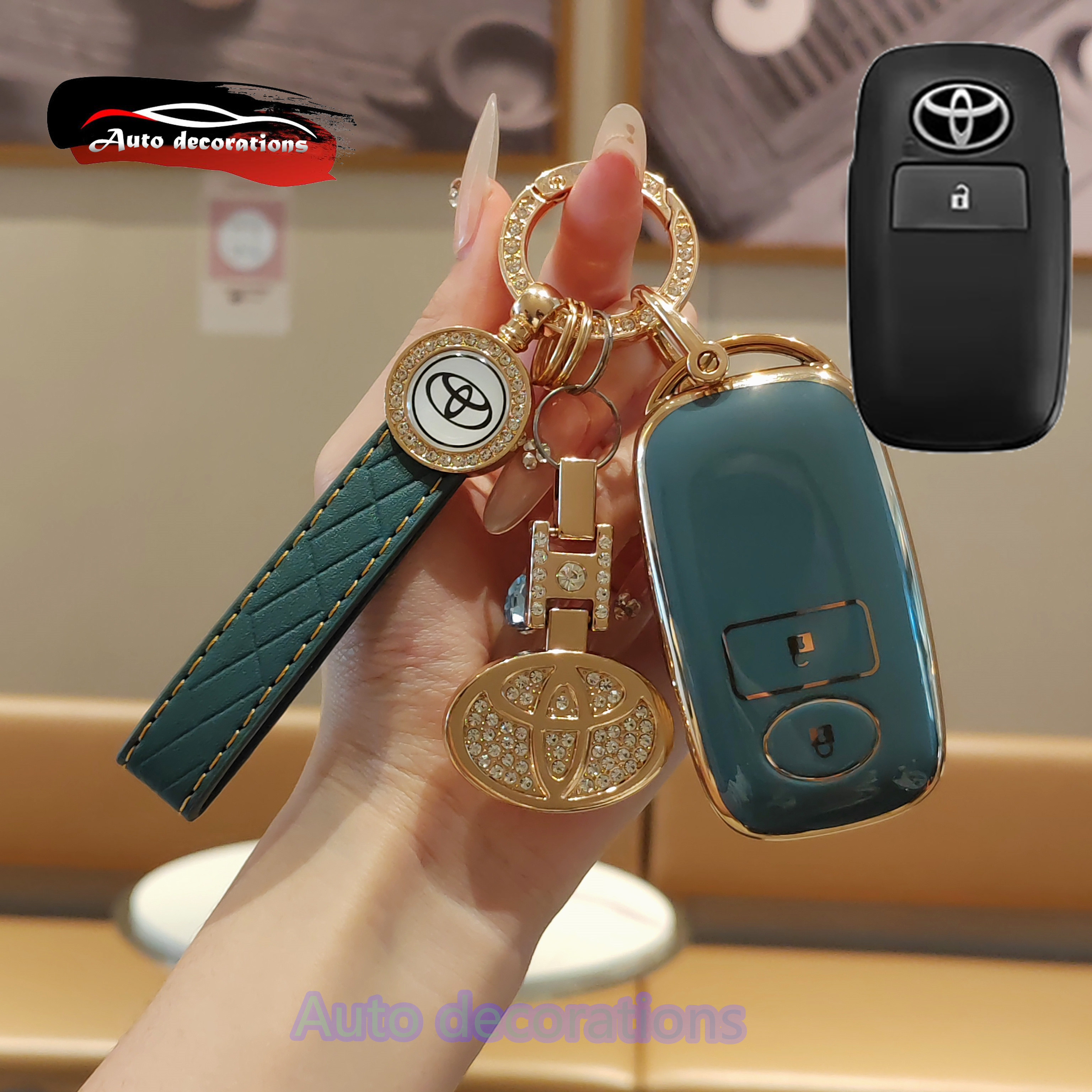 Toyota VELOZ 2021-2024/RAIZE car key cover gold edge Toyota VELOZ car ...