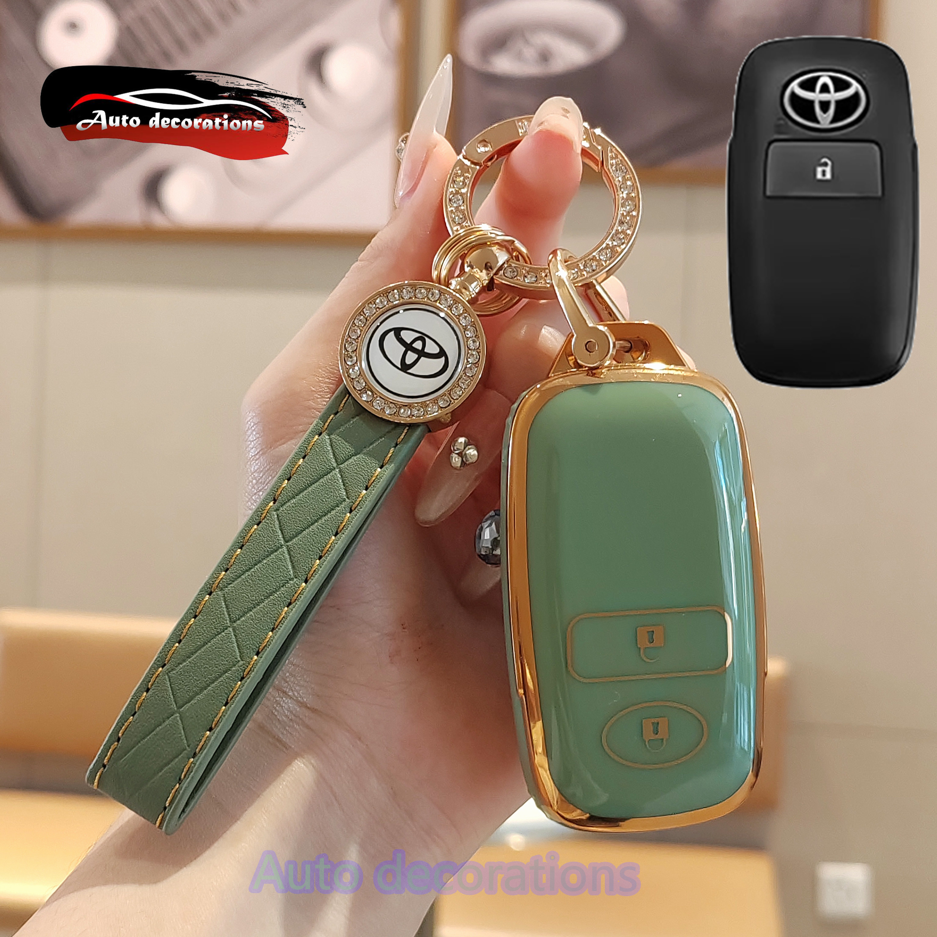 Toyota VELOZ 2021-2024/RAIZE car key cover gold edge Toyota VELOZ car ...